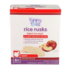 Tippy Toes Galleta de Arroz y Manzana 1.76 oz